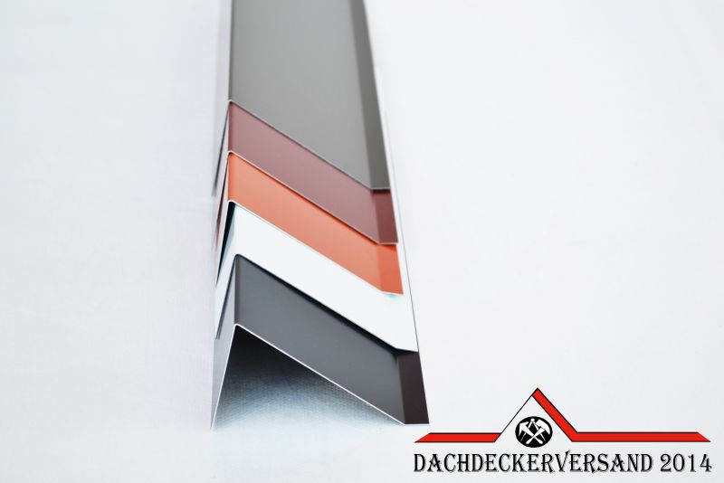 1 m Ortblech Ortgangblech Ortgang für Flachdach Aluminium farbig 0,8 mm ...